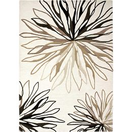 Teppich HEINE HOME, B:80cm H:17mm L:80cm &Oslash;:80cm, wei&szlig;, Wolle, Flur, Teppiche