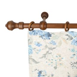 Gardinenstange SN DECO GROUP, L:240cm, braun, Holzwerkstoff, Gardinenstangen, "Ares", 28 mm, Holz, verschiedene L&auml;ngen und Farben, Komplettset