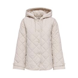 Steppjacke Only "ONLJULIET QUILTED HOOD JACKET NOOS OTW", Damen, Gr. M, pumice stone, Steppware, Obermaterial: 100% Polyester, unifarben, normal, Jacken Steppjacke, Kunstfaser
