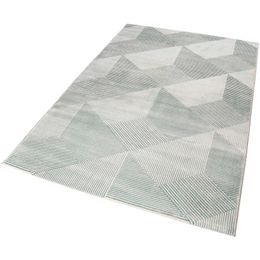 Teppich Esprit, B:120cm H:12mm L:170cm, grau, Kunstfaser, Wohnzimmer, Teppiche, "Velvet Groove ESP-8780", Kurzflor, Hoch Tief Struktur, Wohnzimmer,