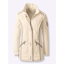 Casual Looks Damen Steppjacke, beige, Gr. 40, unifarben, 100% Polyester, Jacken