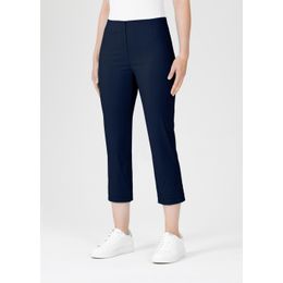 Stehmann Damen 3/4-Hose "Ina", blau, Gr. 40, unifarben, Web, Obermaterial: 65% Viskose, 30% Polyamid, 5% Elasthan, Hosen, 3/4-L&auml;nge mit Stretch