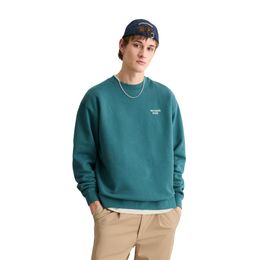Marc O'Polo Herren Sweatshirt "mit gro&szlig;em R&uuml;ckenprint"north sea, Gr. XL, MARC O'POLO DENIM, unifarben, Obermaterial: 100% Baumwolle, Sweatshirts