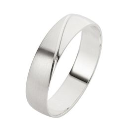Firetti Damen Trauring "Schmuck Geschenk Gold Hochzeit Ehering Trauring "LIEBE"", 22, ohne Brillant, Wei&szlig;gold 375, 5mm, wei&szlig;, Wei&szlig;gold 375,