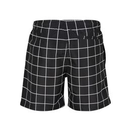 Urban Classics Herren Badeshorts "Urban Classics Herren Check Swim Shorts", schwarz-wei&szlig;, Gr. XXL, 100% Polyester, Badehosen