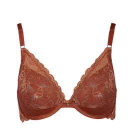 After Eden D-cup & up Damen Halbschalen-BH "Mexy", AFTER EDEN D-CUP & UP, Gr. 75, braun, Microtouch, Obermaterial: 85% Polyamid, 15% Elasthan, BHs, verstellbare Tr&auml;ger,