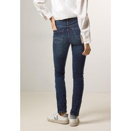 Cecil Damen Slim-fit-Jeans "Style Vicky", blau, Gr. 25, unifarben, Denim/Jeans, Obermaterial: 88% Baumwolle, 9% Elastomultiester, 3% Elasthan, Jeans,