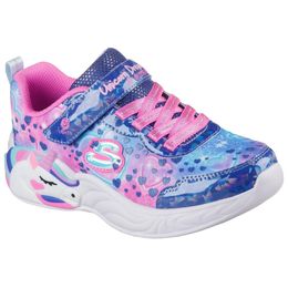 Skechers Damen Sneaker "UNICORN DREAMS", Gr. 36, bunt, Lederimitat, Textil, kontrastfarbene Details, Schuhe, Klettschuh mit Einhorn, Gr&ouml;&szlig;enschablone