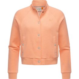 Ragwear Damen Bomberjacke "Simonette", orange, Gr. L, Material: 70% Baumwolle, 30% Polyester, Jacken, stylische Damen Collegejacke f&uuml;r den &Uuml;bergang