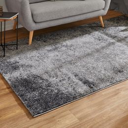 Teppich ANDIAMO, B:80cm H:7mm L:150cm, grau, Kunstfaser, Wohnzimmer, Teppiche, "Luna", Kurzflor, modernes Design, meliert, Kundenliebling