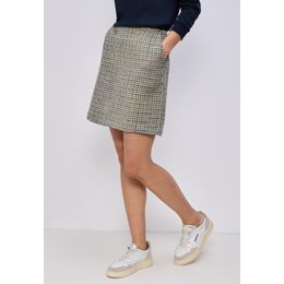 Street One Damen Minirock, bunt, Gr. 38, gemustert, Stoff, 100% Polyester, R&ouml;cke, Middle Waist