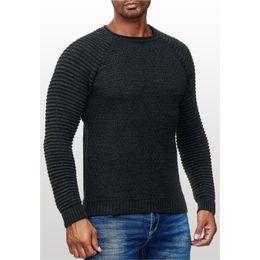 Rusty Neal Herren Strickpullover, grau, Gr. XXXL, unifarben, 70% Polyacryl, 30% Baumwolle, Pullover, in modischem Grobstrick-Design