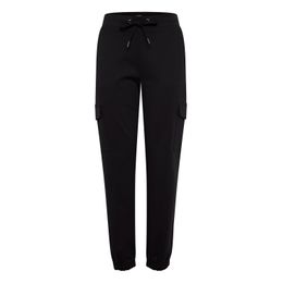 oxmo Damen Cargohose "Cargohose OXHenni", schwarz, Gr. M, Obermaterial: 73% Polyester PES. 23% Viskose CV. 4% Elasthan EL., Hosen