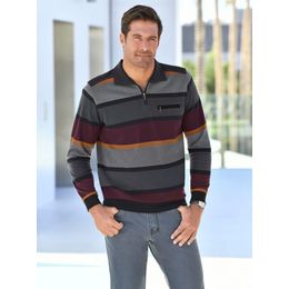 Classic Basics Herren Poloshirt "Langarm-Shirt", bunt, Gr. 48, gemustert, gestreift, 62% Baumwolle, 38% Polyester, Shirts