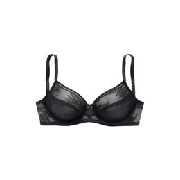 Lascana Damen B&uuml;gel-BH, Gr. 105, schwarz, Spitze, Obermaterial: 88% Polyamid, 12% Elasthan, BHs, aus feiner Jacquardspitze, sexy Dessous