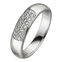 Jobo Damen Fingerring, 54, Silber 925 (Sterlingsilber), silber, Silber 925 (Sterlingsilber), Fingerringe, 925 Silber mit 19 Zirkonia