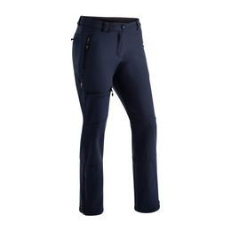 Maier Sports Damen Softshellhose "Adakit W", blau, Gr. 34, Vorderseite: 92% Polyester, 8% Elasthan. R&uuml;ckseite: 100% Polyester, Hosen, Damen