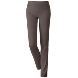 WITT Damen Stretch-Jeans mit Rundum-Dehnbund, taupe, Gr&ouml;&szlig;e 38