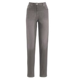 WITT Damen Stretch-Jeans in Used-Optik, grey-denim, Gr&ouml;&szlig;e 24