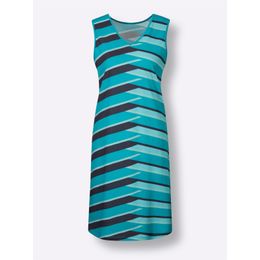 feel good Damen Sommerkleid, mint-t&uuml;rkis-bedruckt, Gr&ouml;&szlig;e 48/50
