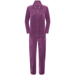 Comtessa Damen Hausanzug mit jeweils 2 Taschen, beere, Gr&ouml;&szlig;e 18/19