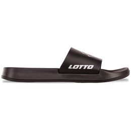 Lotto Herren Badesandale, Gr. 42, schwarz-wei&szlig;, Synthetik, clean, Schuhe, - mit bequemem Fu&szlig;bett
