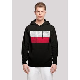 F4NT4STIC Herren Kapuzenpullover "Poland Polen Flagge distressed", schwarz, Gr. XXL, Obermaterial: 50% Baumwolle, 50% Polyester, Pullover, Print