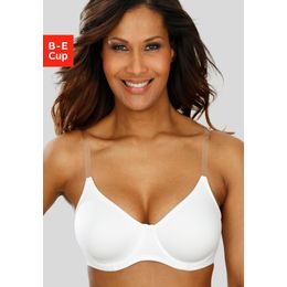 Damen T-Shirt-BH "Dirndl-BH", NUANCE BY LASCANA, Gr. 100, wei&szlig;, Microtouch, Obermaterial: 82% Polyamid (TACTEL), 18% Elasthan (LYCRA), Basic, BHs,