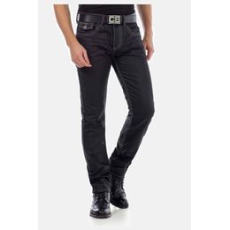 Cipo & Baxx CIPO & BAXX Herren Regular-fit-Jeans "Jeans", schwarz, Gr. 36, unifarben, 100% Baumwolle, Jeans, in Regular-Fit, CD-295
