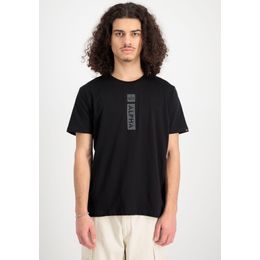 Herren Rundhalsshirt "Alpha PP T", schwarz, Gr. M, Alpha Industries, bedruckt, Single Jersey, Obermaterial: 100% Baumwolle, Shirts