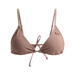 Roxy Damen Triangel-Bikini-Top "Lasca", grau, Gr. M, Obermaterial: 78% Nylon, 9% Nylon, 7, 00% Metall, 6, 00% Elasthan;, Bikini-Oberteile