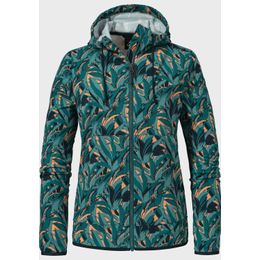 Sch&ouml;ffel SCH&Ouml;FFEL Damen Fleecejacke "Fleece Hoody Lugano L", gr&uuml;n, Gr. 42, Oberstoff : 63% Baumwolle 31% Polyester 6% Elasthan, Jacken