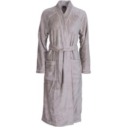 WEWO-Fashion Damenbademantel WEWO FASHION, L:120cm, grau, Wellsoft-Microfaser, Hausm&auml;ntel, "5000", kuschelig weich