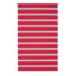 Doppelrollo K-home, B:70cm H:200cm, pink, Polyester, Rollos, "Ancona", im Fixma&szlig;