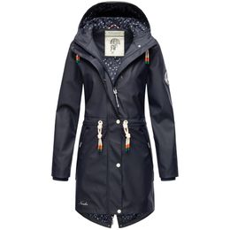 Navahoo Damen Regenjacke "Tropical Stormoo", blau, Gr. M, Obermaterial: 70% Polyester, 30% Polyurethan. Innenfutter: 100% Polyester. &Auml;rmelfutter: