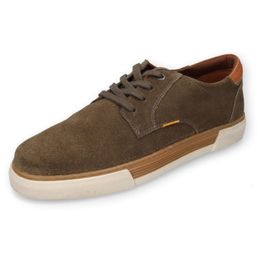 Camel Active Herren Sneaker, Gr. 43, gr&uuml;n, Veloursleder, Schuhe, Schn&uuml;rschuh, Freizeitschuh, Business Sneaker mit Schn&uuml;rung