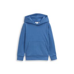 Tom Tailor Jungen Oversize Hoodie Sweatshirt mit R&uuml;ckenprint, blau, Uni, Gr. 116/122