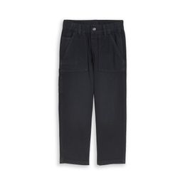 Tom Tailor Jungen Loose Fit Hose im Utility-Look, grau, Uni, Gr. 110