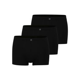 Bugatti Herren Boxershorts "Oslo", Gr. 7, schwarz, Single Jersey, Obermaterial: 95% Baumwolle, 5% Elasthan, unifarben, Unterhosen, weich, basic, eng,