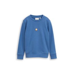 Tom Tailor Jungen Glow-in-the-Dark Sweatshirt mit R&uuml;ckenprint, blau, Uni, Gr. 92/98