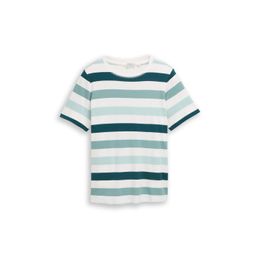 Tom Tailor Damen Plus Size - T-Shirt aus Baumwolle, gr&uuml;n, Uni, Gr. 46