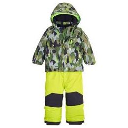 Skianzug "FISW 32 MNS JCKT AND PNTS", Kinder, Gr. 86/92, gr&uuml;n (olivgr&uuml;n), Obermaterial: 100% Polyester;Futter: 100% Polyester;F&uuml;llung: 100% Polyester, FIRST INSTINCT BY Killtec, Sportanz&uuml;ge Skianzug, 3-in-1 Skioverall, Camouflage, reflektierend, wasser- und winddicht
