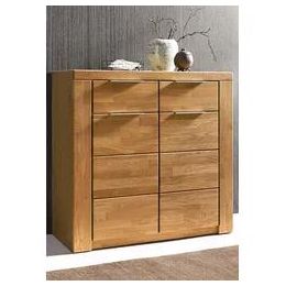 Kommode OTTO HOME "Zara", braun (eiche teilmassiv), B:100cm H:95cm T:40cm, Holz teilmassiv, Sideboards, Kommode, Breite 100 cm