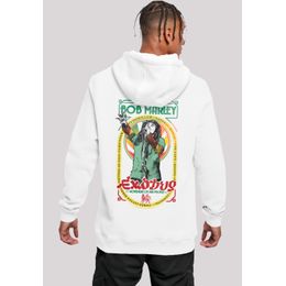 F4NT4STIC Herren Kapuzenpullover "Bob Marley Reggae Music Exodus Singing", wei&szlig;, Gr. M, Obermaterial: 65% Baumwolle, 35% Polyester, Pullover, Premium