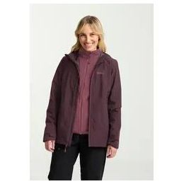 3-in-1-Funktionsjacke Jack Wolfskin "MOONRISE 3IN1 JKT W", Damen, Gr. L (42/44), amaranth, Obermaterial: 100% Polyester. Futter: 100% Polyester. Innenjacke: 100% Polyester, Jacken, Topseller