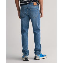 Gant Herren Slim-fit-Jeans "SLIM Gant JEANS", blau, Gr. 29, Denim/Jeans, Obermaterial: 97% Baumwolle, 2% Polyester, 1% Elasthan, Jeans