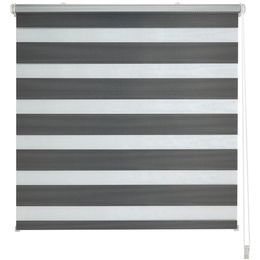 Doppelrollo Bruno Banani, B:60cm H:150cm, grau, Polyester, Rollos, "KIAN", Klemmfix Doppelrollo- NEUHEIT