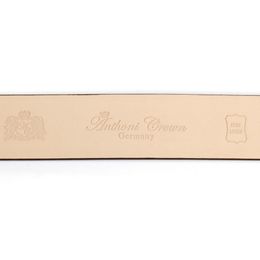 Anthoni Crown Damen Lederg&uuml;rtel, schwarz, Gr. 105, unifarben, Leder, G&uuml;rtel, mit goldfarbener Glas-Schlie&szlig;e und Wappen