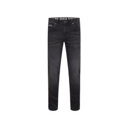 CAMP DAVID Herren Regular-fit-Jeans, blau, Gr. 31, Abriebeffekte, Sweatware, Material: 68% Baumwolle, 16% Polyester, 14% Lyocell, 2% Elasthan,