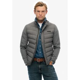 Superdry Herren Steppjacke "STORM POPPER SOFTSHELL JKT"schwarz dull charcoal, Gr. S, unifarben, Web, Obermaterial: 100% Polyester, Jacken, mit